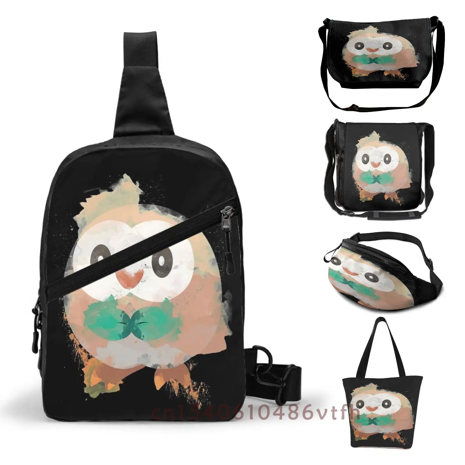 Functional-Men-Chest-Bag-Rowlett-Streetwear-Bag-Waist-Pack-Women-Black ...