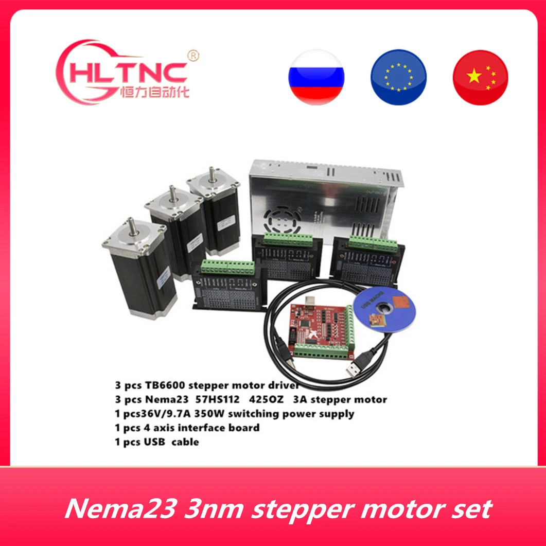 Cnc Router 3 Axis Kit 3pcs Tb6600 Stepper Motor Driver+3pcs Nema23 425 ...