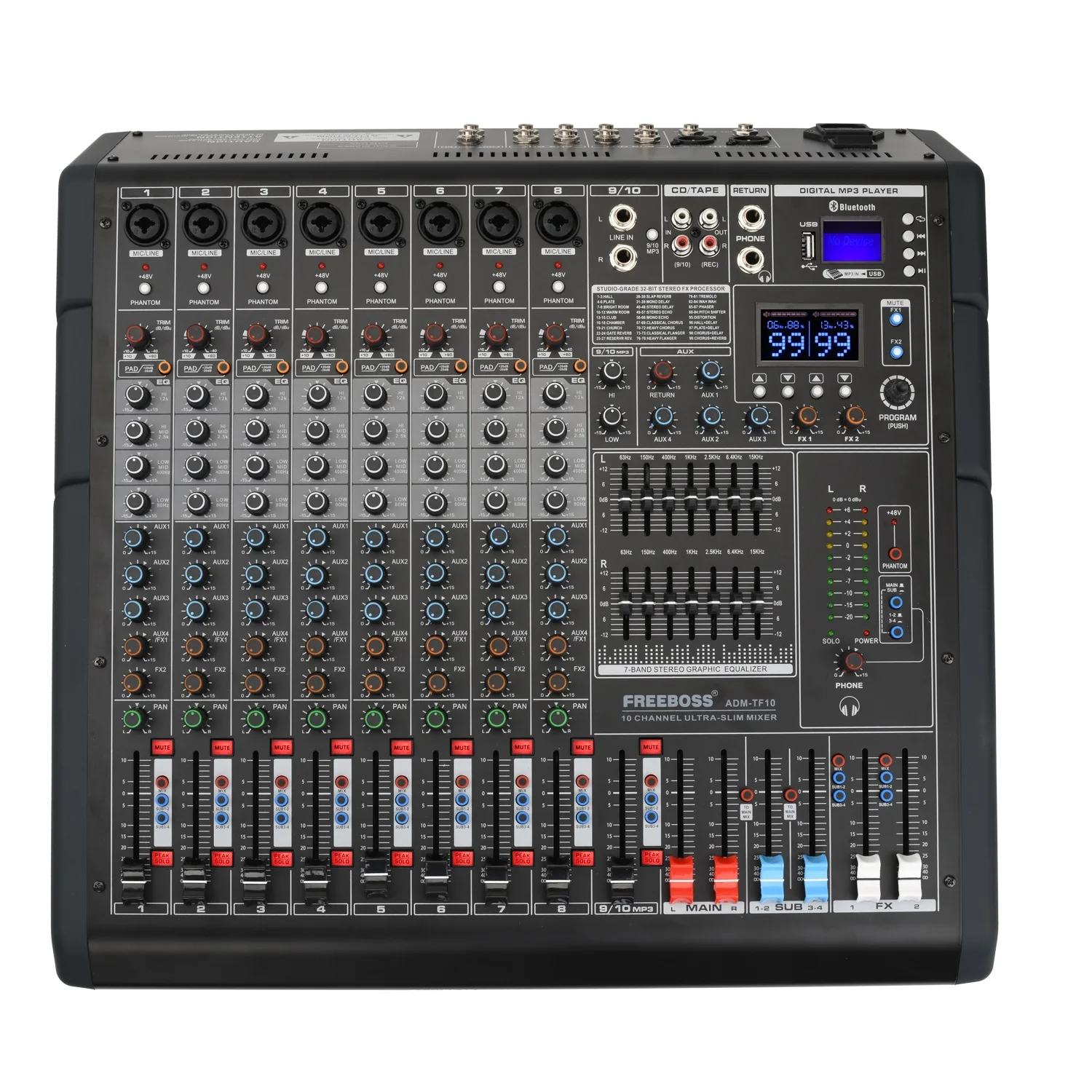 Freeboss-ADM-TF10-Ultra-Slim-Audio-Mixer-Mixing-Console-USB-Record ...
