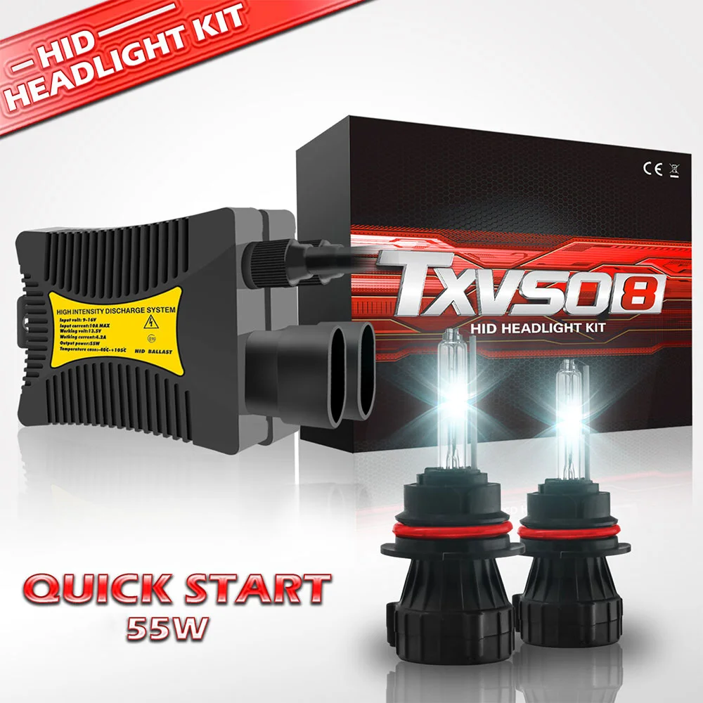 Kit de xenón Txvso8 universal 9004, faros de coche de 12v hb1, de 55w lámparas hid, 3000k, 4300k ...