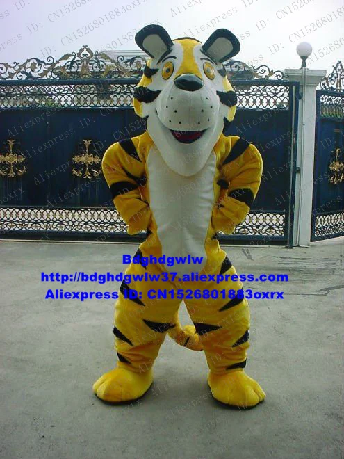 Yellow Tiger Tigerkin Tigress Mascot Costume Adult Cartoon Character ...