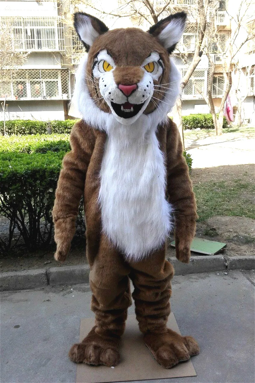 Halloween Wild Cat Animal Fursuit Furry Mascot Costume Suit Cosplay ...