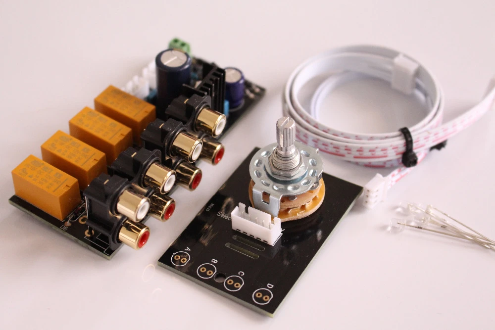 Hifi Audio 4 Pairs Rca Input Source Selector For Audio Preamp Power ...