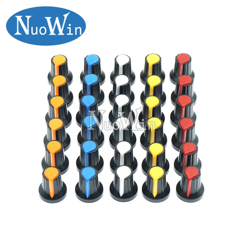 20pcs WH148 potentiometer knob cap Yellow Orange Blue White Red Green ...