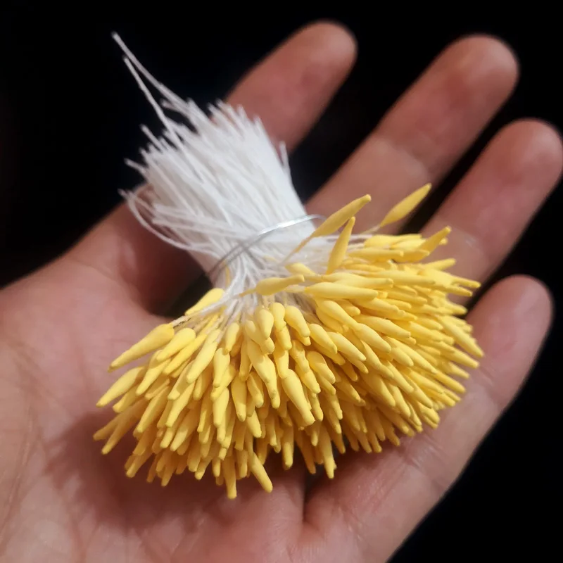 390pcs 2mm Single Heads Stamen DIY Artificial Mini Floral flower stamen ...