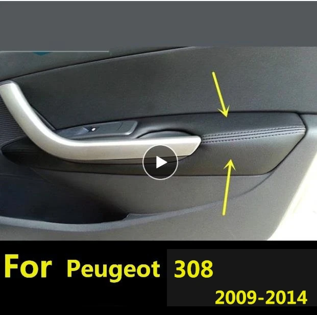 Microfiber-Leather-Door-Panels-Armrest-leather-Covers-Protective-Trim ...