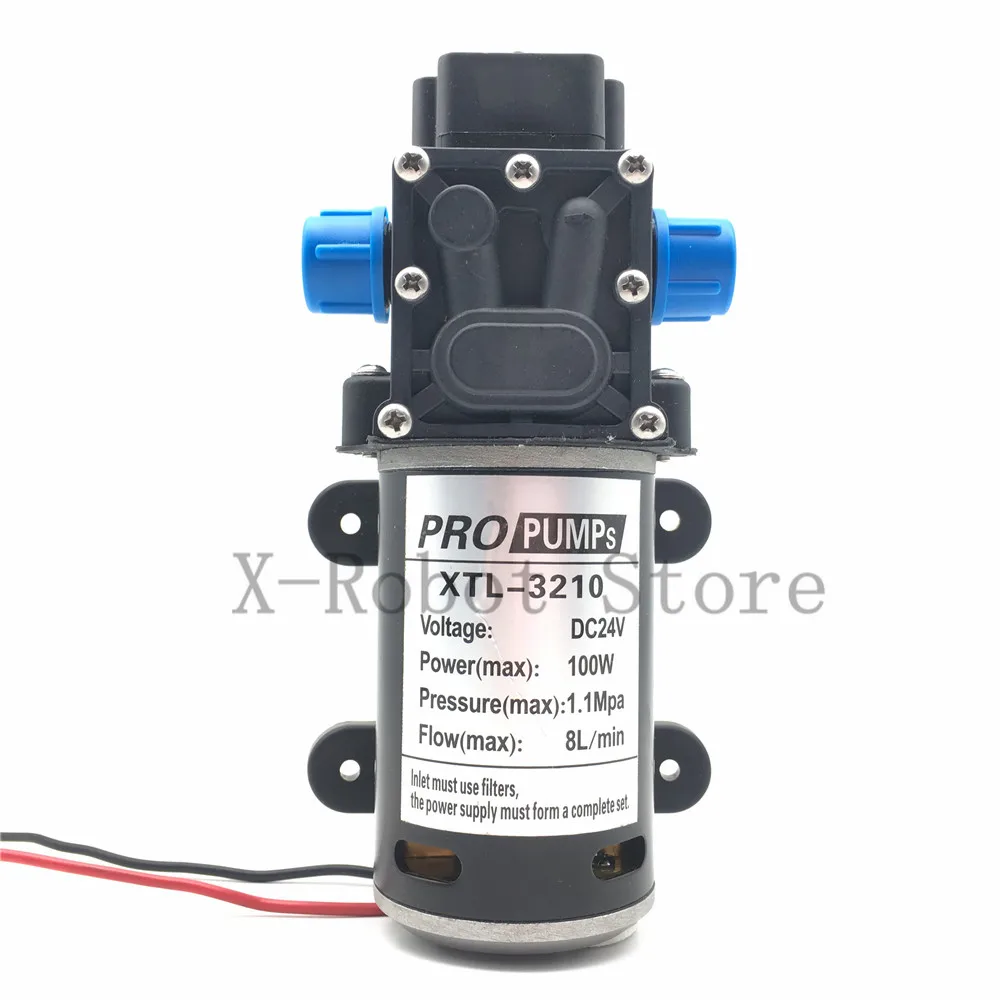 8L DC24V 100 W Brush Water Pump Micro Electric Diaphragm Pump for ...