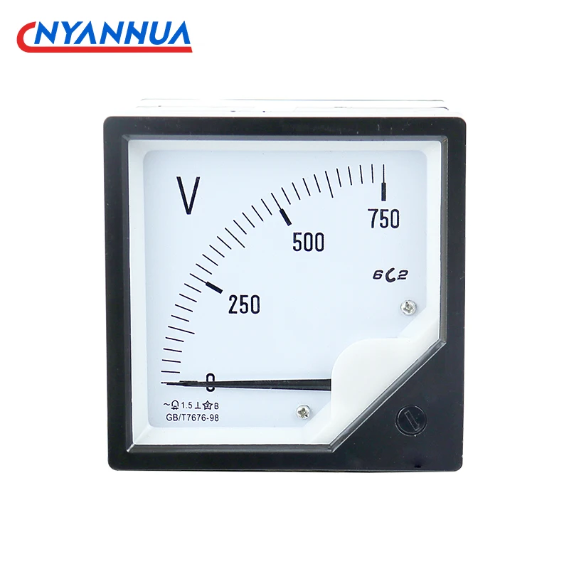 Dc Analog Panel Voltmeter 6c2-v Pointer Type Volt Meter Voltmeter ...