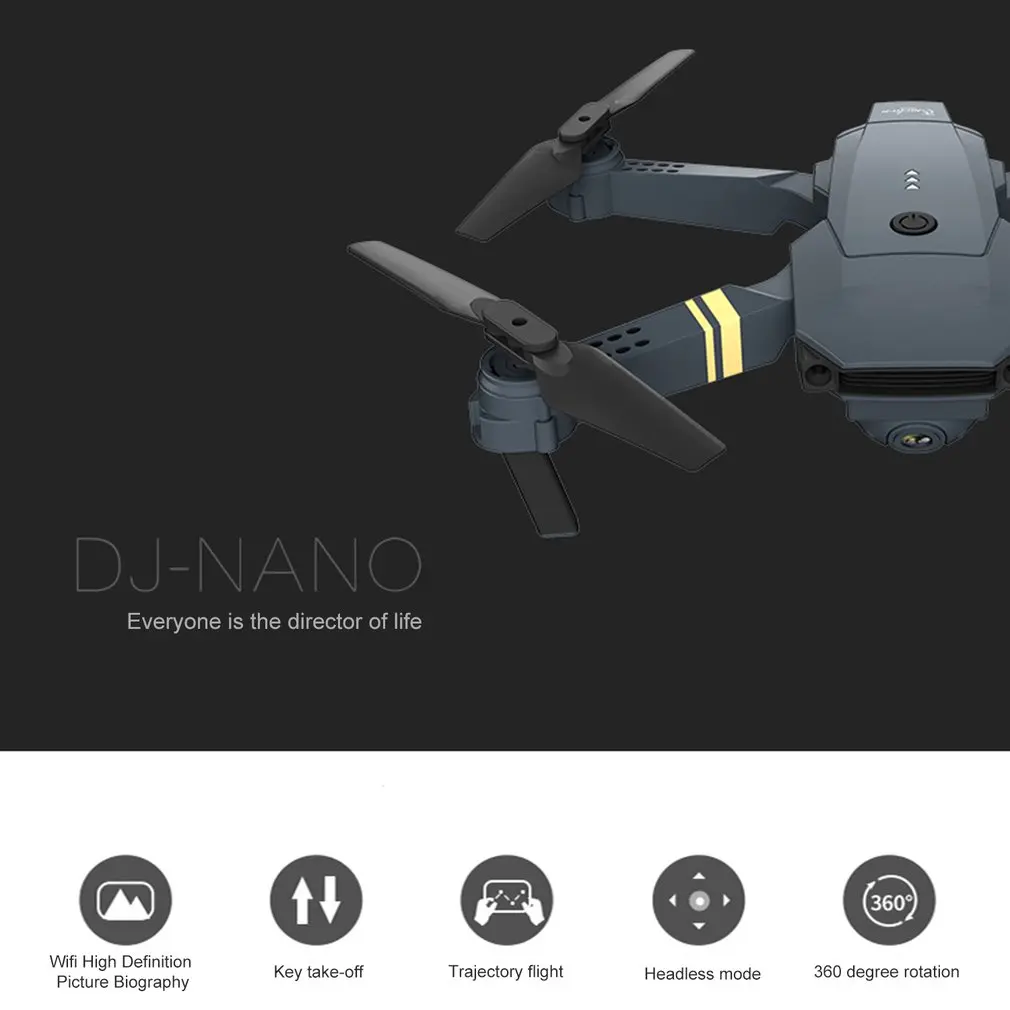 For DJ-1 2.4Ghz WIFI FPV Foldable RC Drone With Wide Angle 2.0MP HD ...