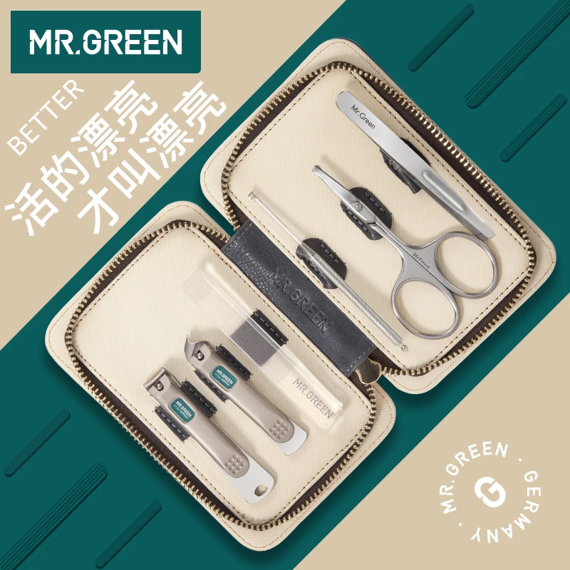 Mr.green 6 In1 Manicure Set Stainless Nail Clippers Cuticle Utility ...