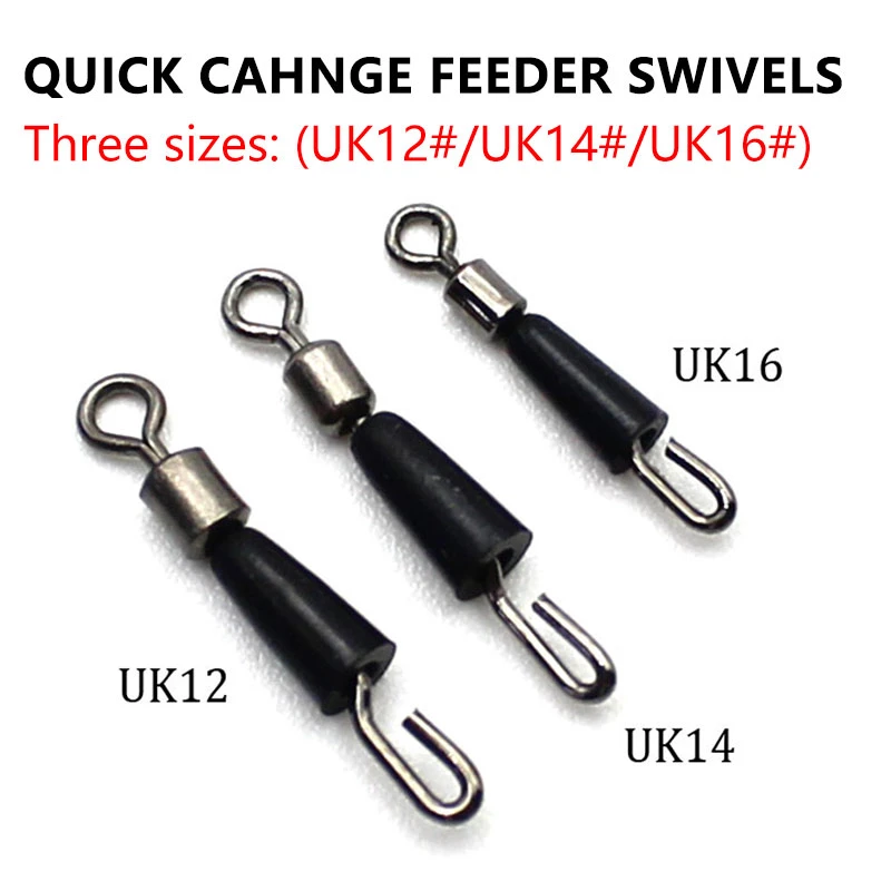 20pcs Carp Fishing Quick Change Feeder Swivels Method Feeder Fishing ...