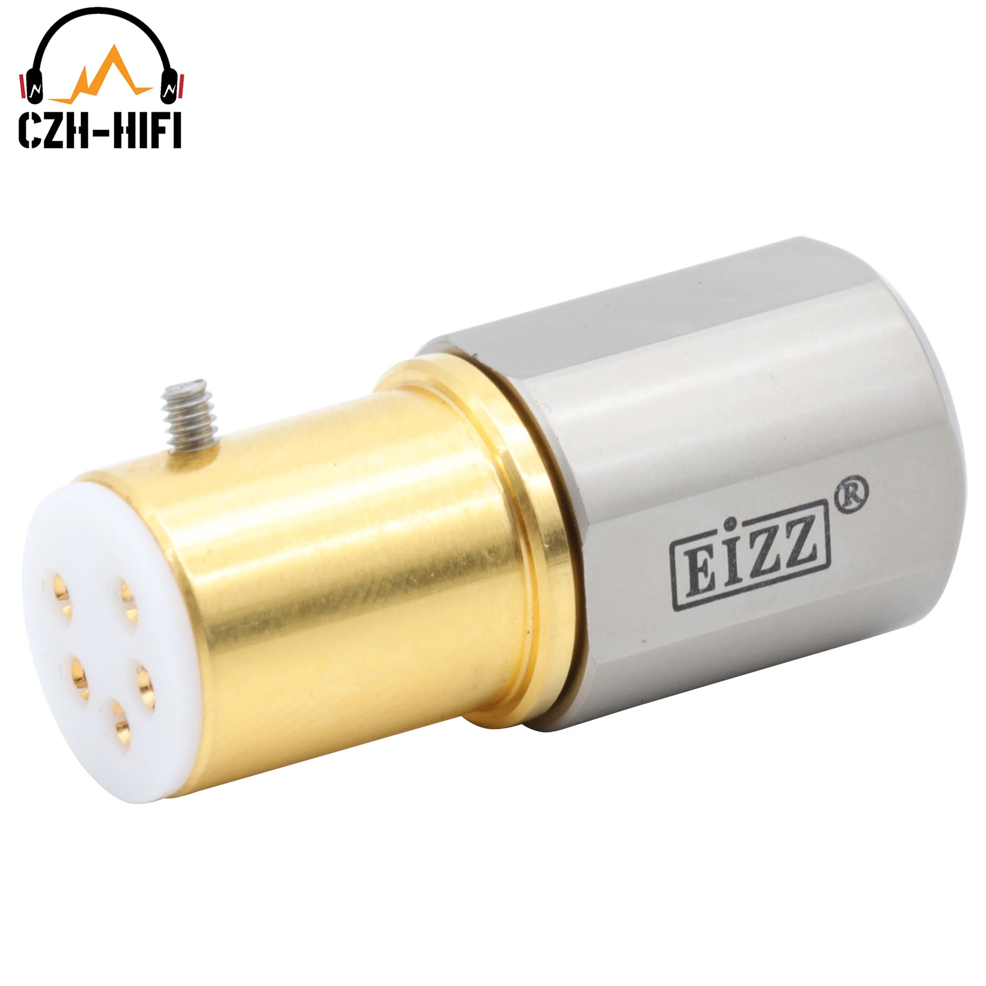 1pc-EIZZ-High-End-24K-Gold-Plated-PTFE-Female-5pin-DIN-Jack-Connector ...