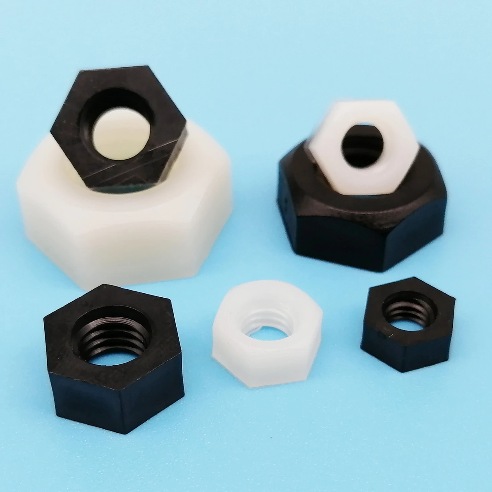 25/50/100pcs M2 M2.5 M3 M4 M5 M6 M8 M10 M12 High Quality Din934 Black ...
