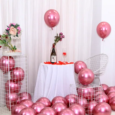 10 globos de látex metálicos de 12 pulgadas de color dorado y plateado ...