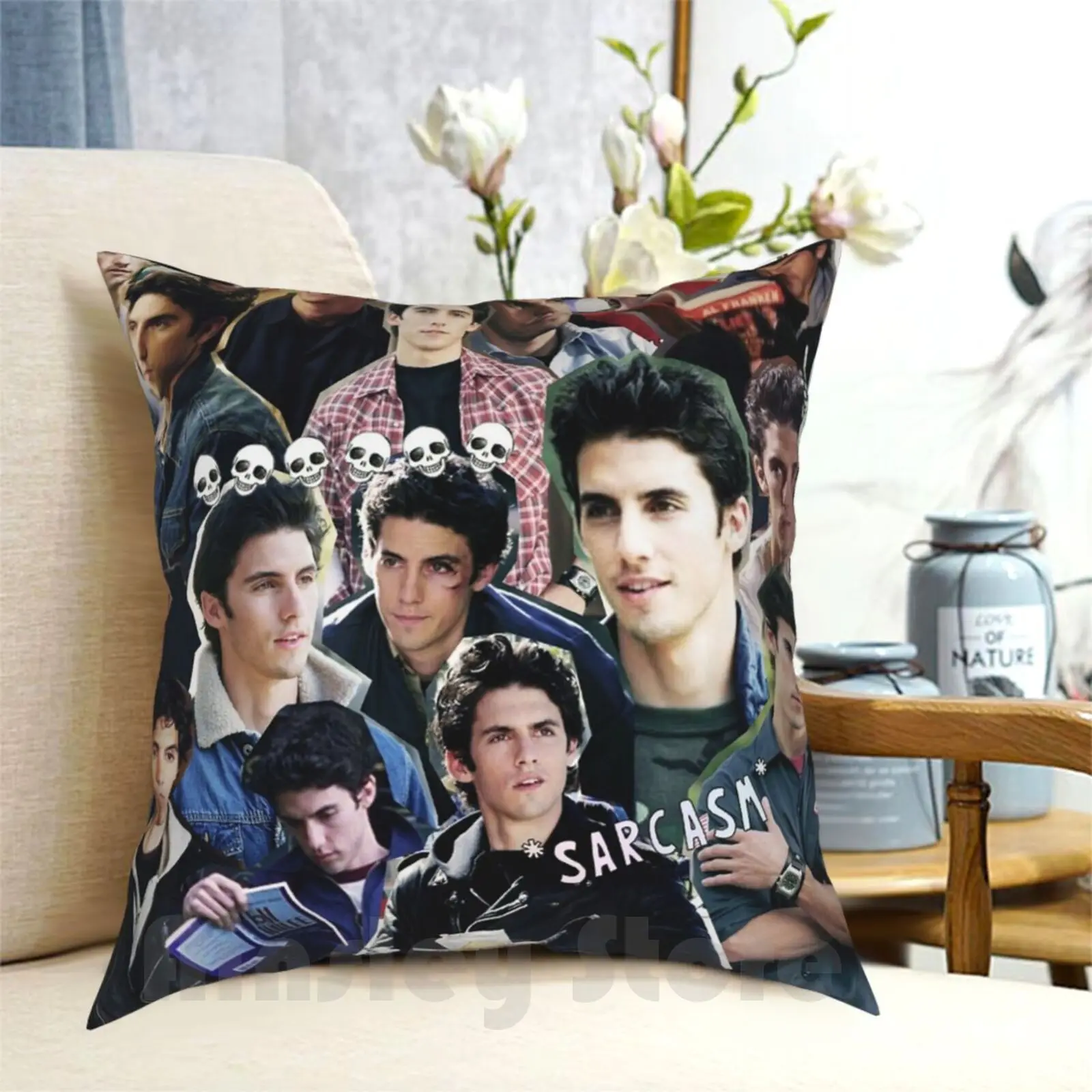 Jess Mariano Collage Pillow Case Printed Home Soft DIY Pillow cover ...