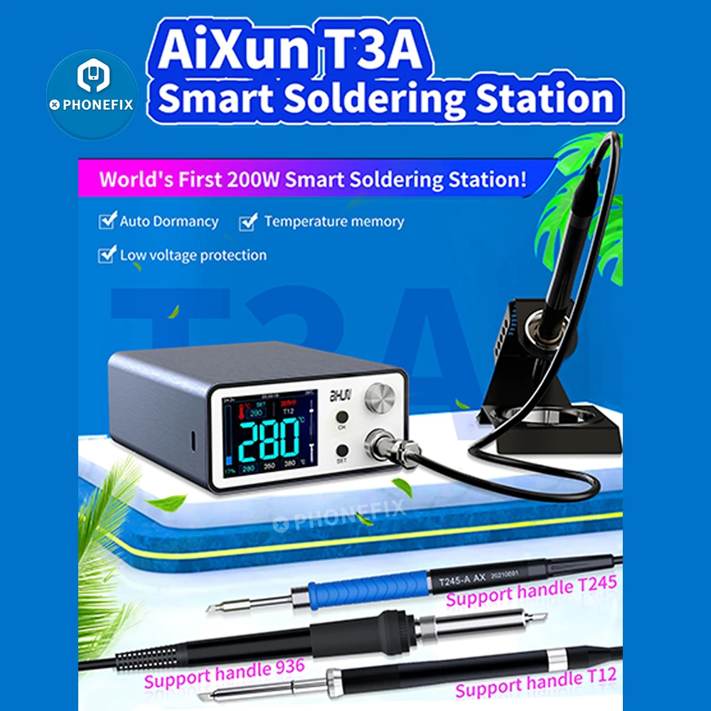 JC-AIXUN-T3A-200W-Digital-Soldering-Station-Adjustable-Temperature-Electric-Soldering-Iron ...