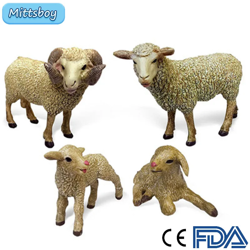Simulation-Wild-Animal-Zoo-Farm-Model-Toy-Cub-sheep-mother-sheep-Action ...