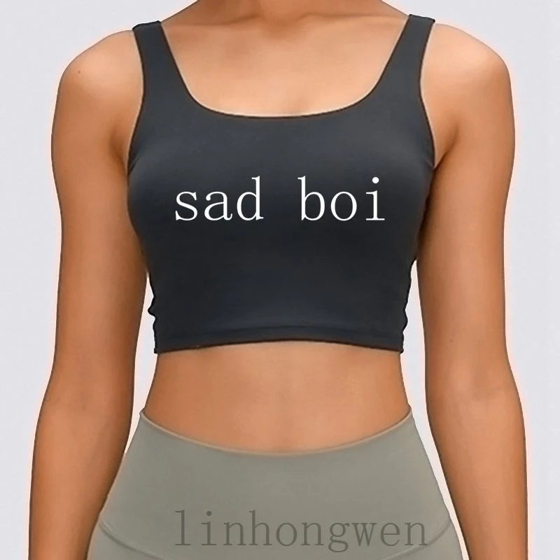 Sad Boi Women Tank Top Anti Wrinkle Spring Cotton Euro Size S XL New Style Natural Designs ...