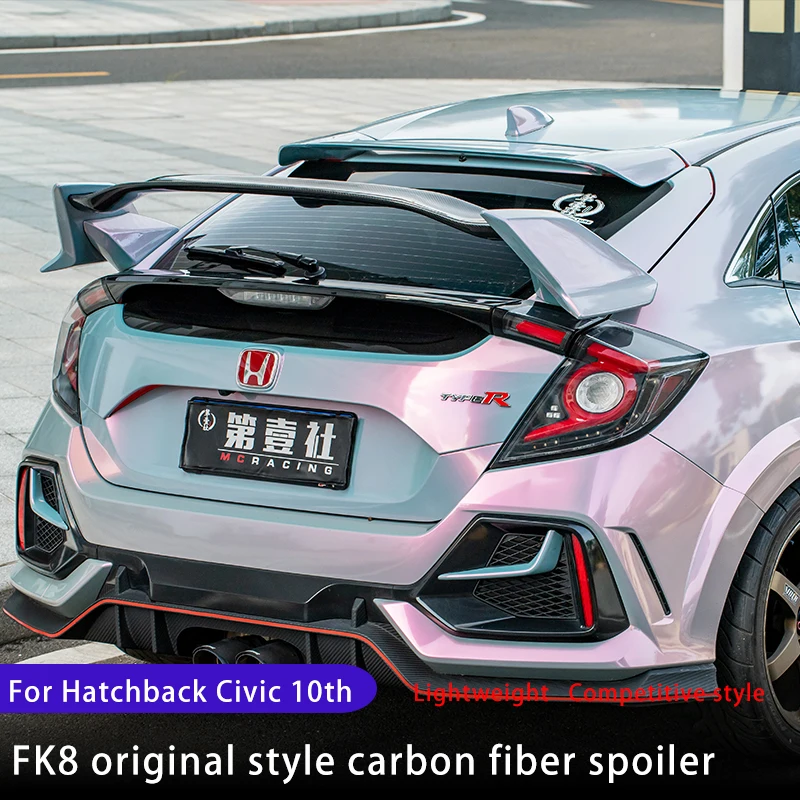 For Honda 10th Generation Hatchback Civic Spoiler, 2016 2017 2018 2019 ...