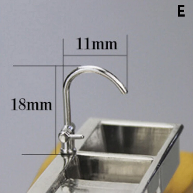1/12 Dollhouse Miniature Accessories Mini Bathtub Faucet Simulation ...