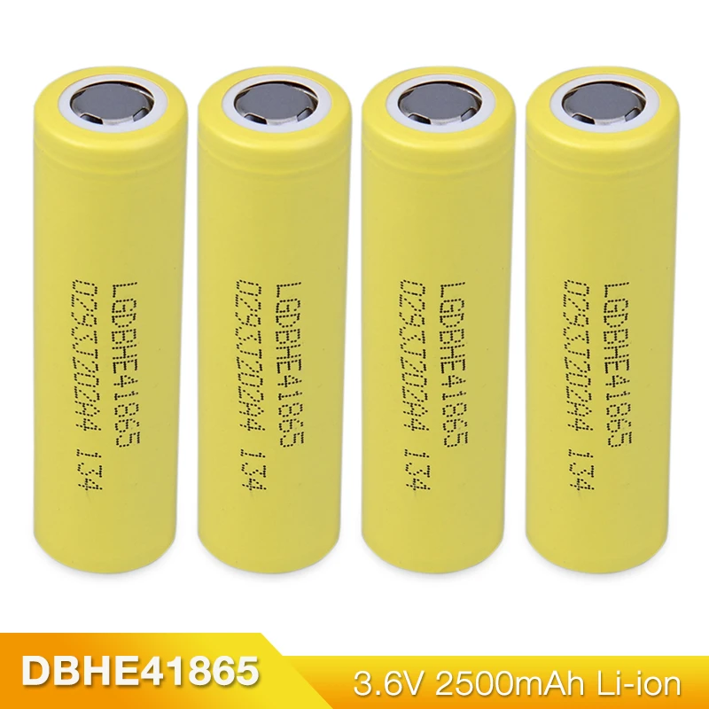 1-20pcs 100% Original 18650he4 2500mah Rechargeable Lithium Battery For ...