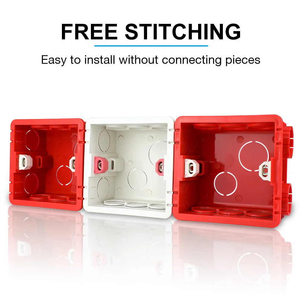 Switch Mounting Box 86 Type 86mm*85mm*50mm PVC Wall Mounting Box Socket ...