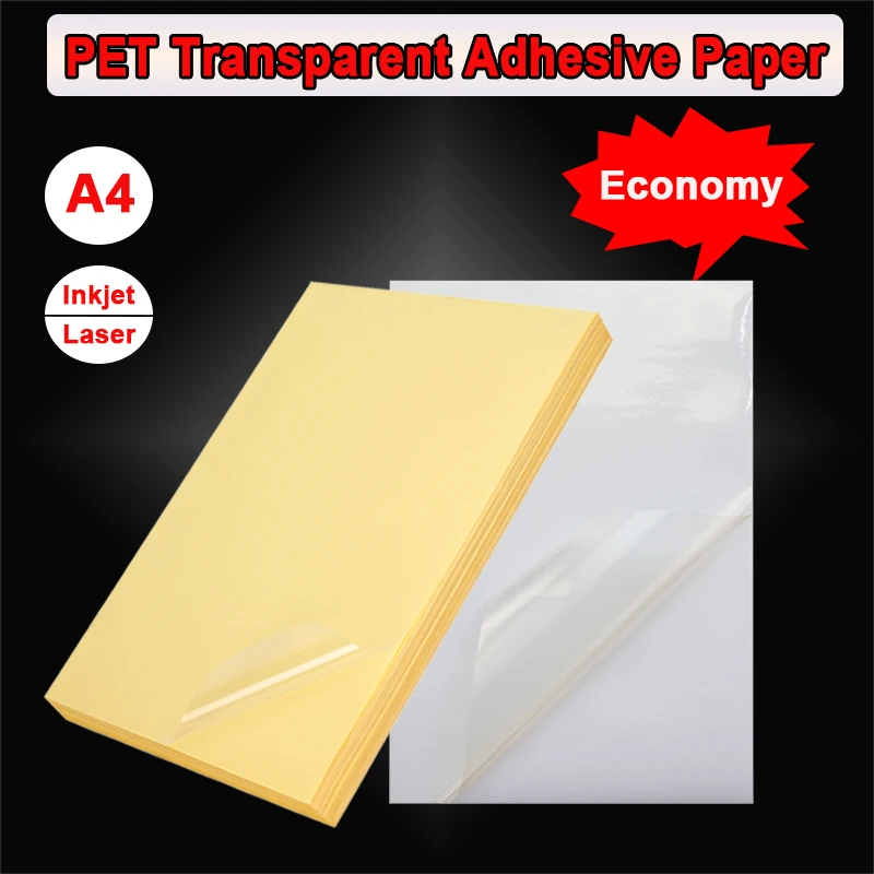 Papel-adhesivo-PET-transparente-adhesivo-econ-mico-A4-impermeable ...