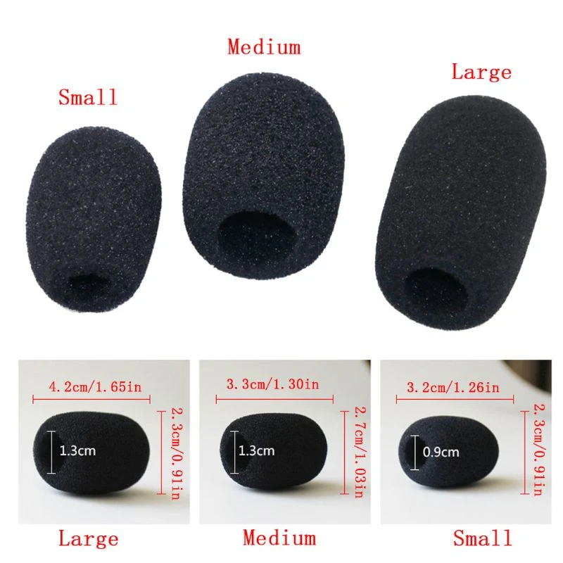 10pcs Microphone Windscreen Sponge Cover Headset Mic Foam Cover ...