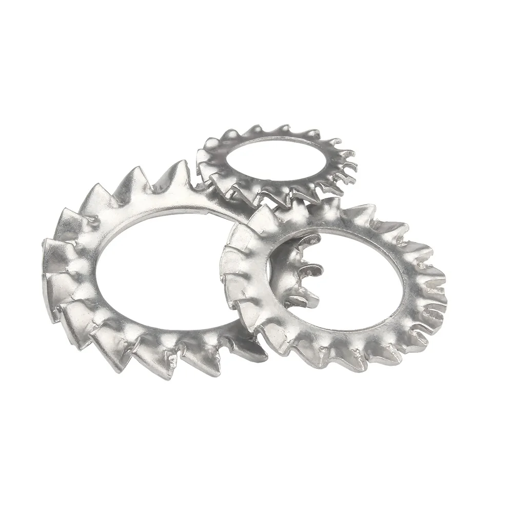 5-50pcs DIN6798A M2.5 M3 M4 M5 M6 M8 M10 304 Stainless Steel Washers ...