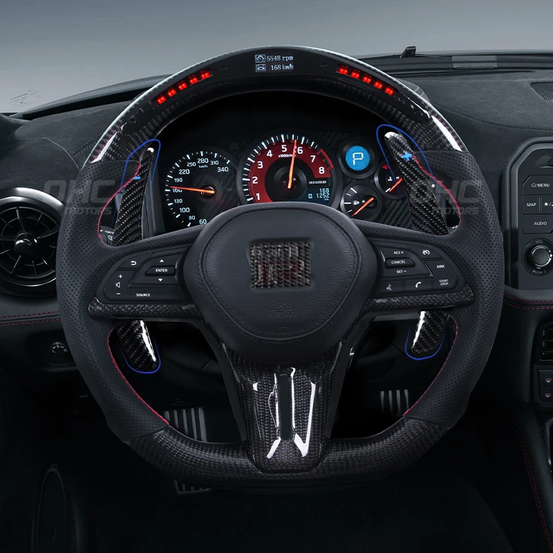 100-Real-Carbon-Fiber-Shift-Paddle-Shifter-For-Nissan-GTR-R35-Skyline ...