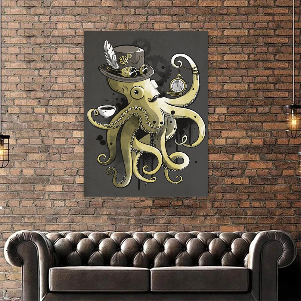 Octopus Wall Stencil