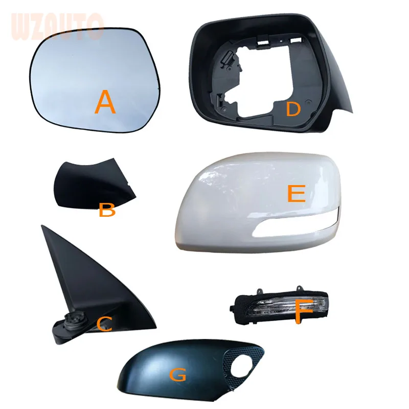 Auto-Rearview-Mirror-Cover-Shell-Side-Mirror-Glass-Light-Frame-For ...