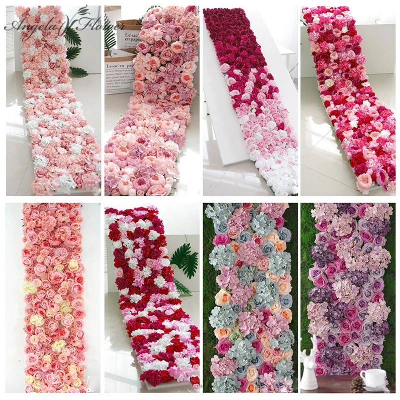 3D 240CM Roll Up Custom Artificial Flower Wall Wedding Party Event ...