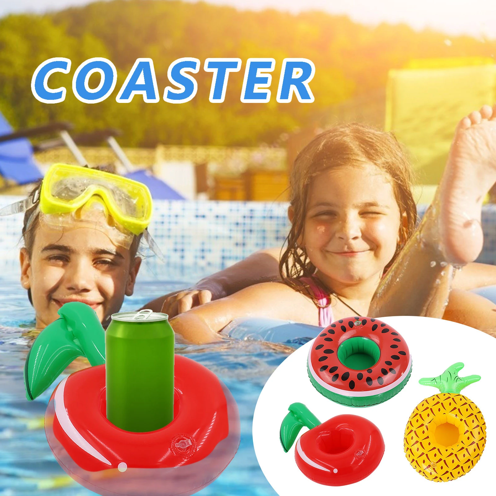 Inflatable Drink Holders Cup Coasters Floats Swimming Holder 当店だけの限定モデル