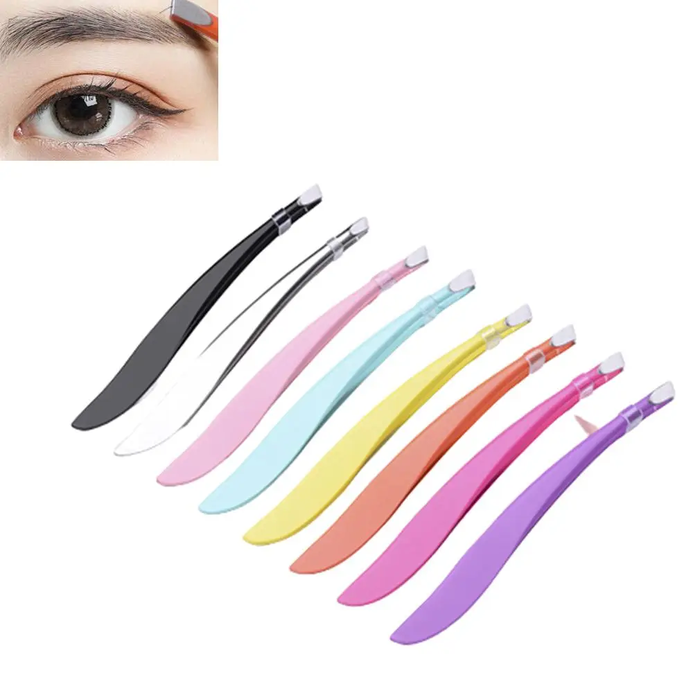 Professional Slanted Eyebrow Tweezers High Precision Eye Brow Trimmer ...