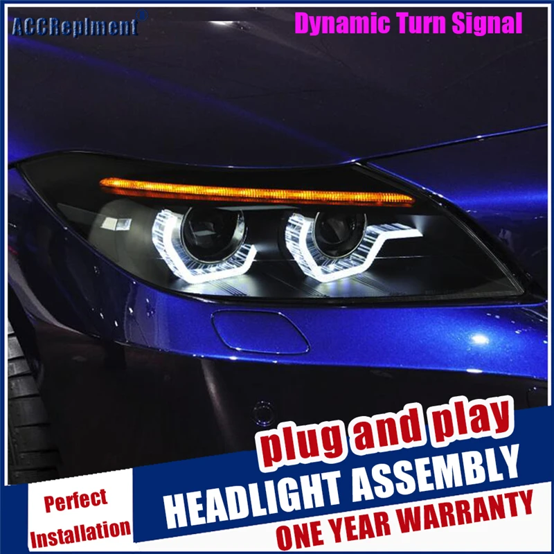 Dynamic turn signal car Styling Head Lamp for Z4 E85 headlights 2009 ...