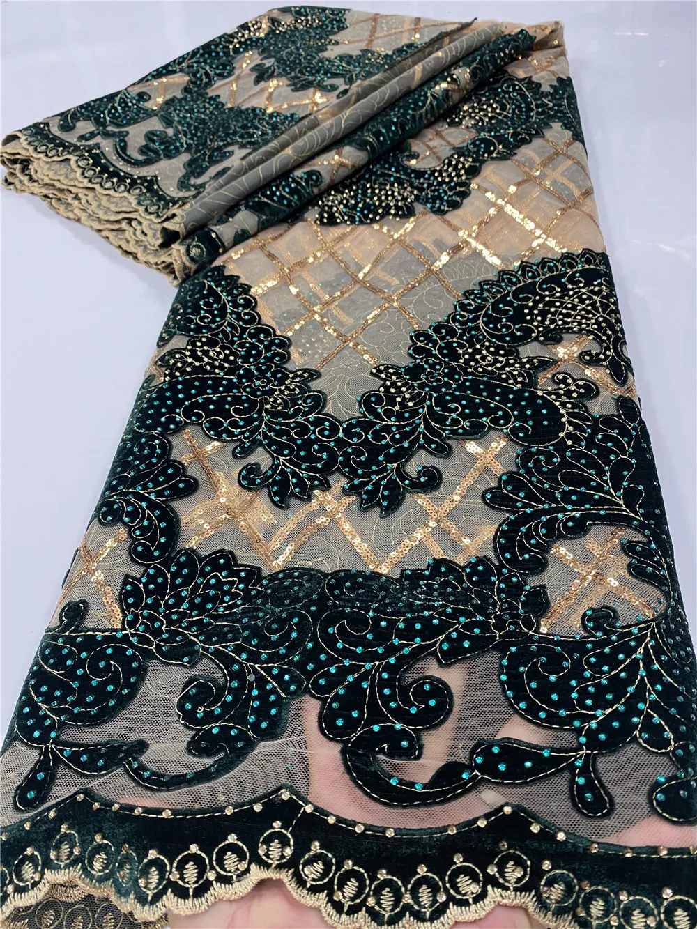 Nigerian-Velvet-Lace-Fabrics-African-Lace-Fabric-2024-High-Quality-Lace ...