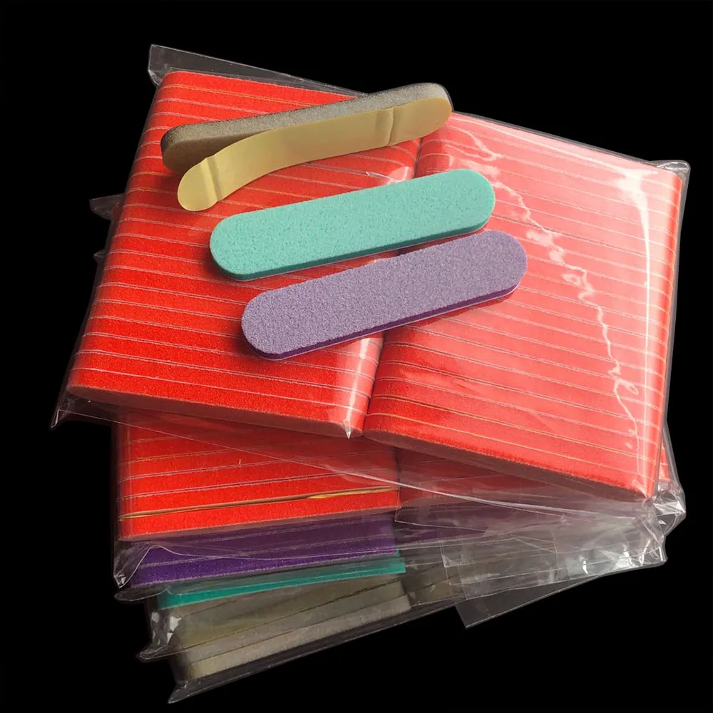 200 pcs replacement pads nail sponge file mini sanding file disposable ...