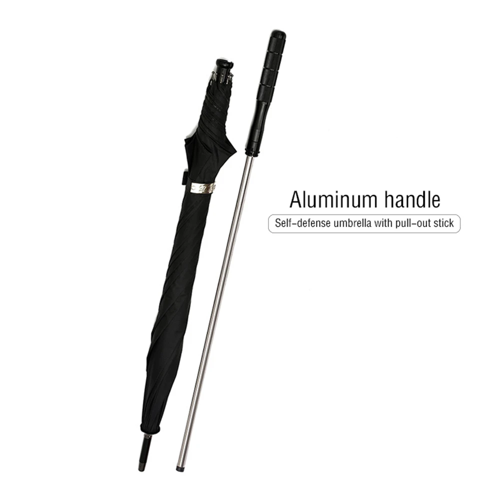 2-In-1 Self Defense Walking Cane Stick Sturdy Windproof UV Protection ...