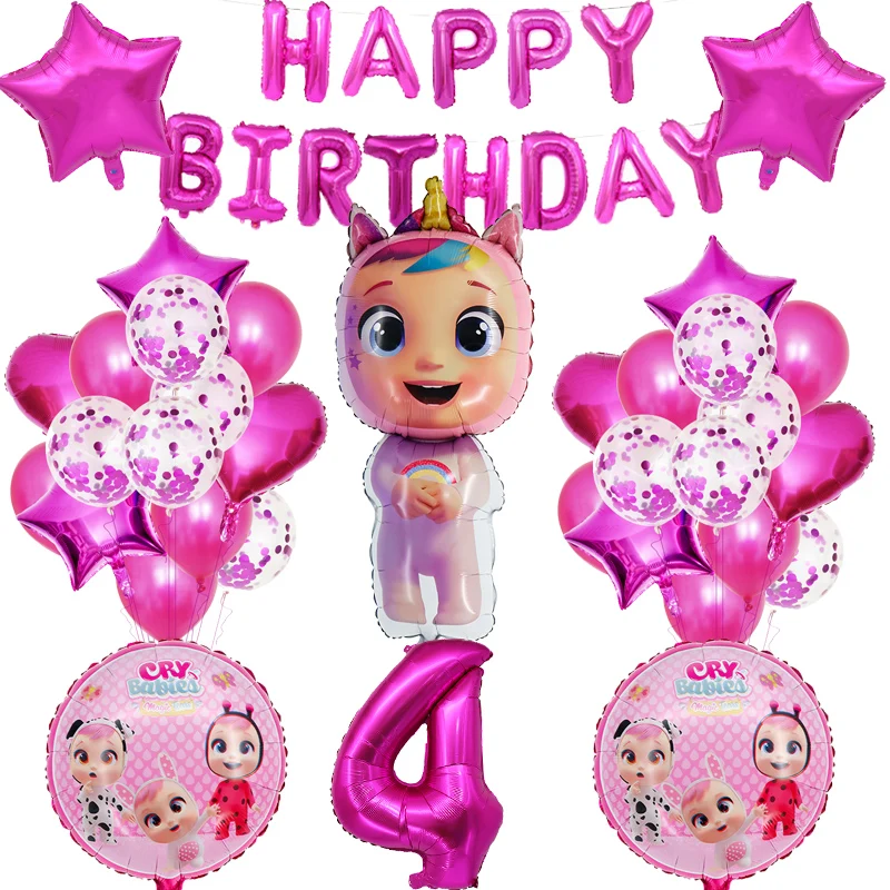 1set Cry Babies Balloon Princess Angle Doll Balloon Crying Baby Magic ...