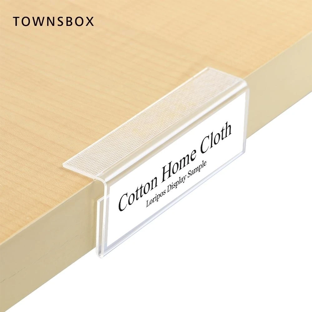 Acrylic Label Frame L Sign Holder Shelf Edge Price Talker Shelf Storage ...
