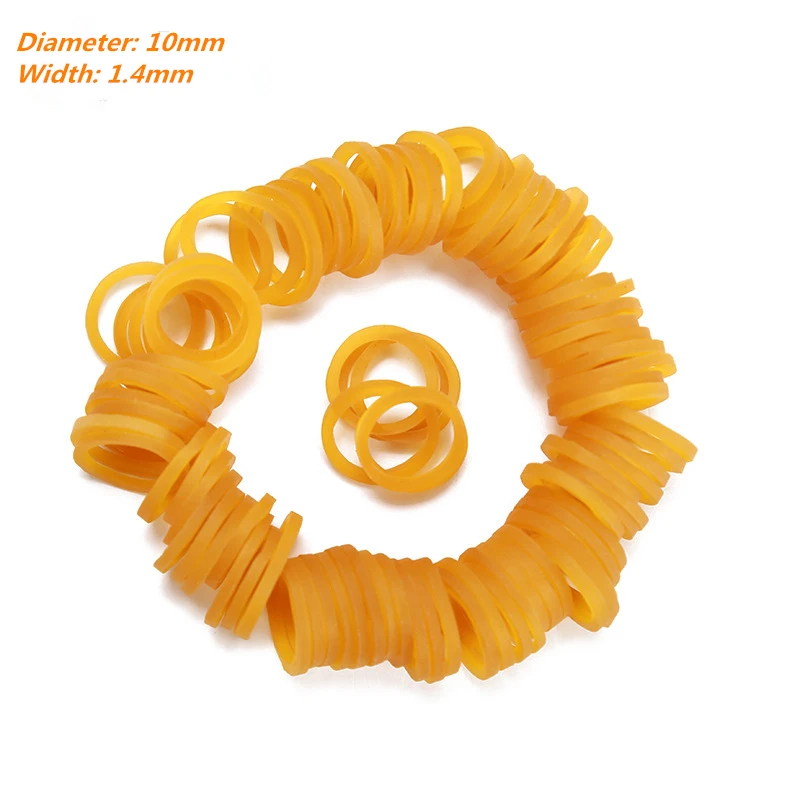 500Pcs 10-60mm New Rubber Band Yellow Elastic Rubber Bands Stretch High ...