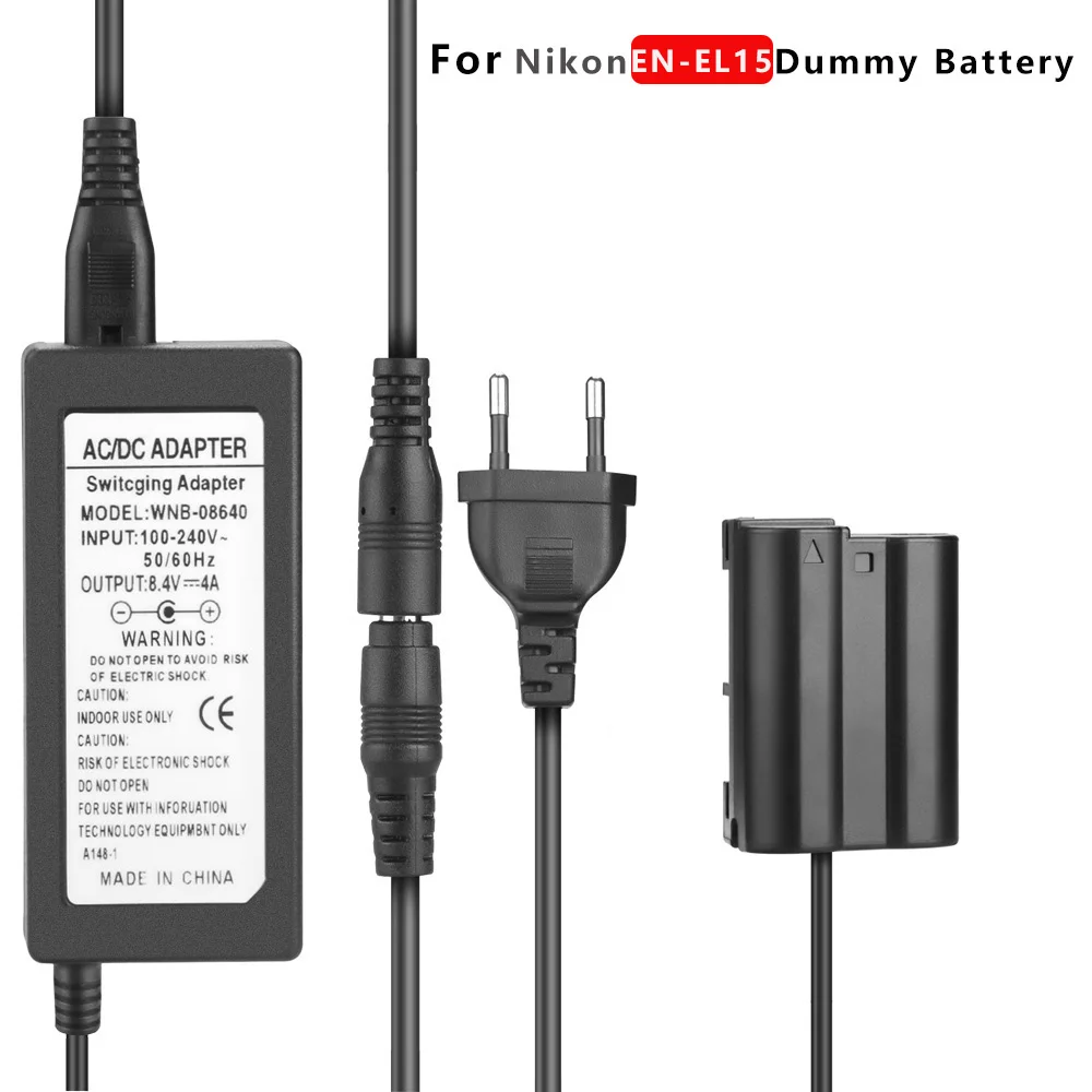 Eu/ Us En-el15 Dummy Battery With Ac Power Adapter Charger Kits For ...