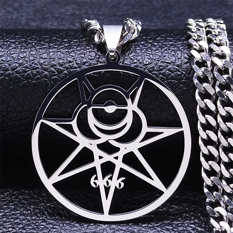 Crowley-Secret-Stainless-Steel-Necklace-Men-Women-Thelema-Sigil ...