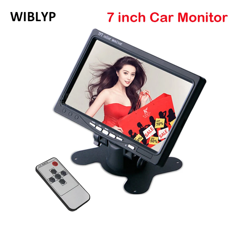 7 inch TFT LCD Car Monitor Display 12V HD 800x480 Screen Universal Car ...