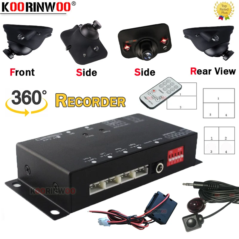 Koorinwoo Intelligent Recorder Dvr 360 Split 4 Channels Box Independent ...