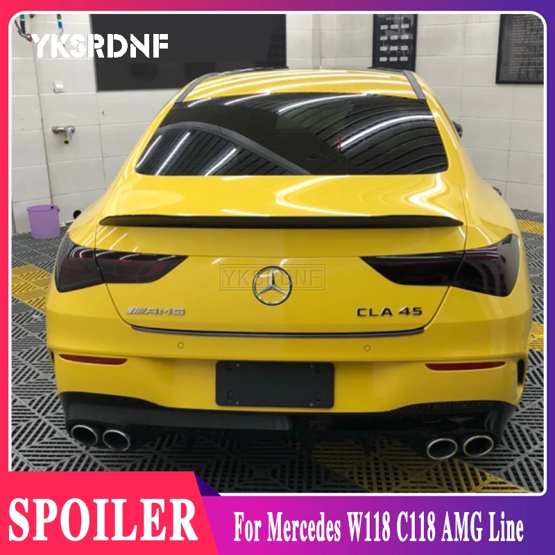 For-Mercedes-W118-C118-AMG-Line-2020-ABS-Gloosy-Black-Tail-Wing-Lip ...