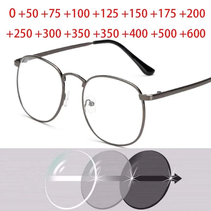 Metal Frame Round Hyperopia Diopter SPH 0 +0.5 +1 +1.5 +2 +2.5 +3 +3.5 ...