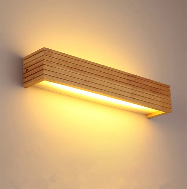 Modern Wood Linear LED Wall Sconce Light - Lighting4Home