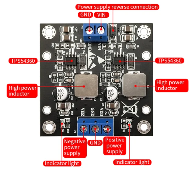 TPS54360 스텝다운 DC-DC 컨버터 - +/-12V (TPS54360 Step-Down DC/DC Converter -12V)
